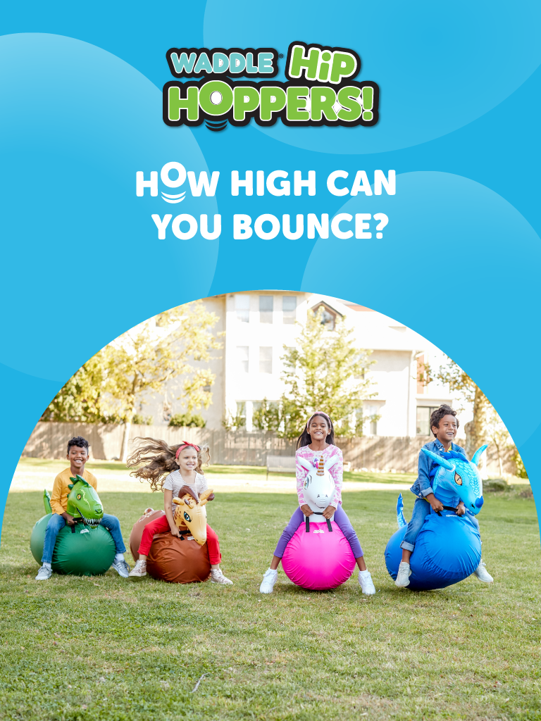 Waddle Large Hip Hopper Inflatable Bouncer, Ages 5+ – Flybar